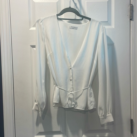 Babaton | Tops | Babaton White Blouse | Poshmark